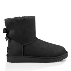 Womens UGG® Mini Bailey Bow II Boot - Black