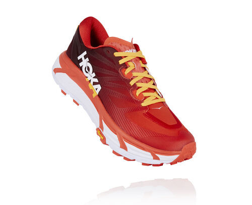 HOKA Mafate Speed 3 Running Shoes in Chocolate Truffle/Fiesta