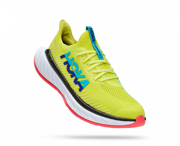 HOKA Men's Carbon X 3 Running Shoes in Evening Primrose/Scuba Blue