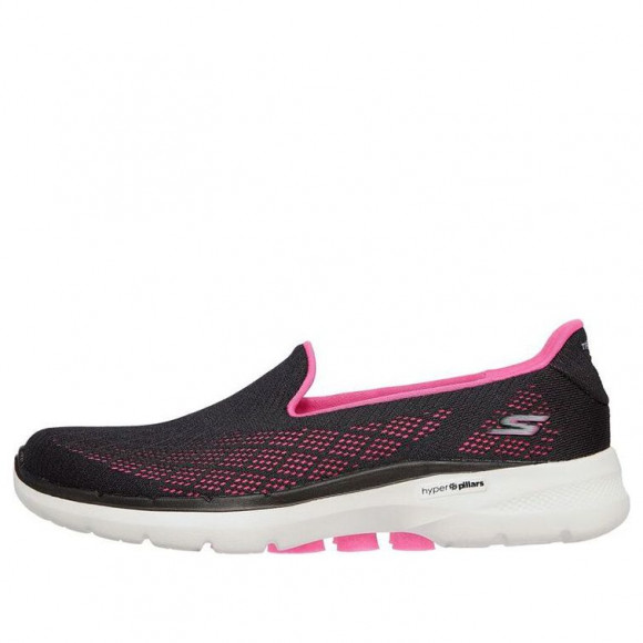 SKECHERS Go Walk 6-Cosmic Force Black/Pink Slip-on 124522-BKHP