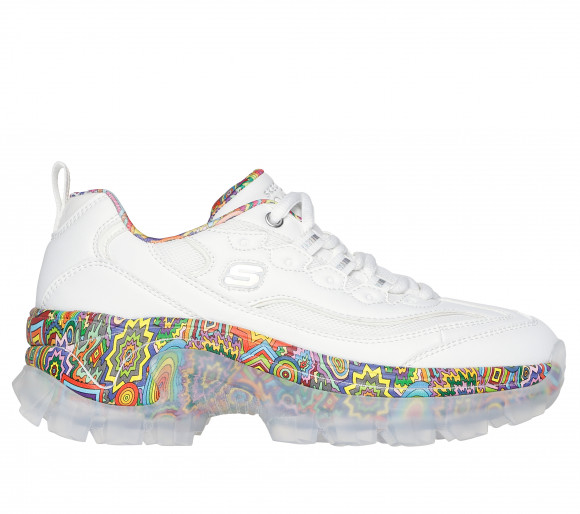 Skechers Women's Jen Stark: HI Ryze - Deco Drip Sneaker in White