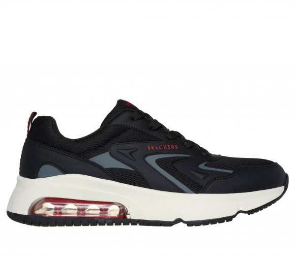 Skechers Men's Uno Evolve - Absolute Air Sneaker in Black/Red