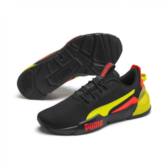 PUMA CELL Phase Gloss Men's Training Shoes in Black/Lava Blast/Yellow Alert
