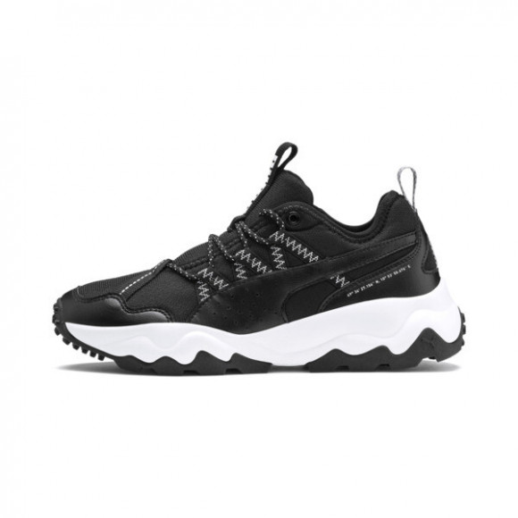 PUMA Test Shoes in Black/White/Metallic Silver