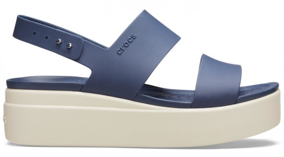 Crocs Brooklyn Low Sandals Women Navy / Stucco