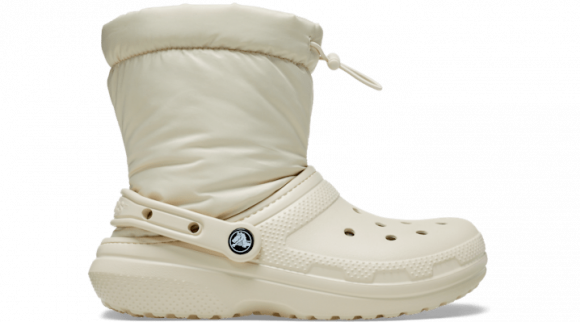 Crocs unisex Classic Lined Neo Puff Boot Clogs Bone