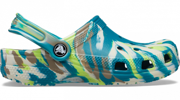 Crocs Classic Marbled Clogs Kids Limeade / Multi