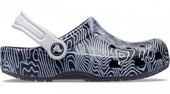 Crocs Classic Topographic Clogs Kids Deep Navy / Multi