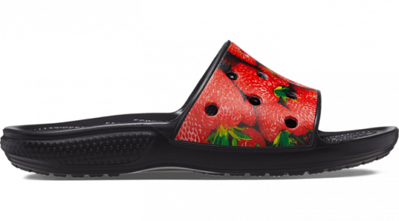 Crocs unisex Classic Hyper-Real Slides Red / Black