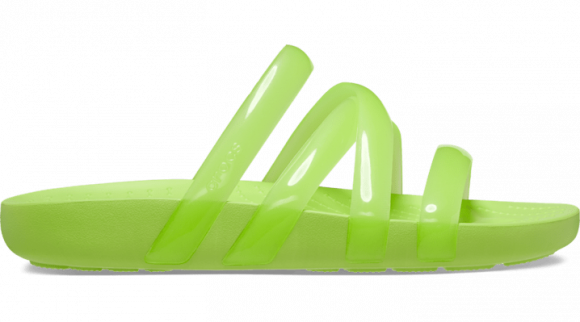 Crocs Splash Glossy Strappy Sandals Women Limeade