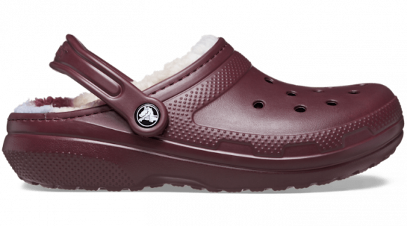 Crocs unisex Classic Lined Color Dip Clogs Dark Cherry / Multi