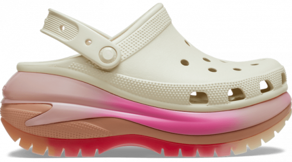 Crocs Classic Mega Crush Color Dip Clogs Unisex Bone / Multi