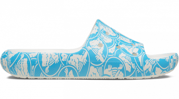 Crocs | Unisex | Classic Duke Print 2.0 | Slides | Venetian Blue