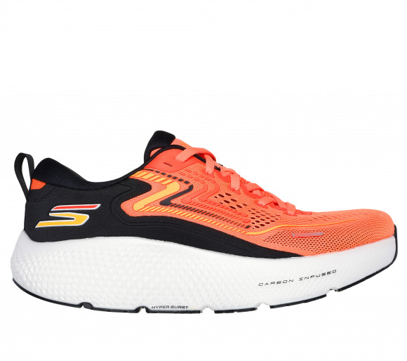 Skechers Men's GO RUN Max Road 6 Sneaker in Red/Black