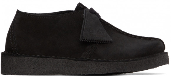 Clarks Originals Black Suede Desert Trek Derbys