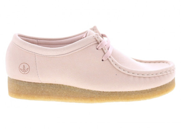 Clarks Originals Pink Faux-Suede Wallabee Oxfords