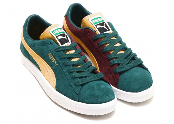 Puma Men's Suede VTG Teams Sneakers in Varsity Green/Mustard