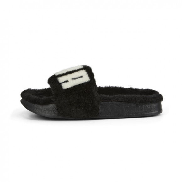 PUMA Leadcat 2.0 Fuzz Women's Slides in Black/White
