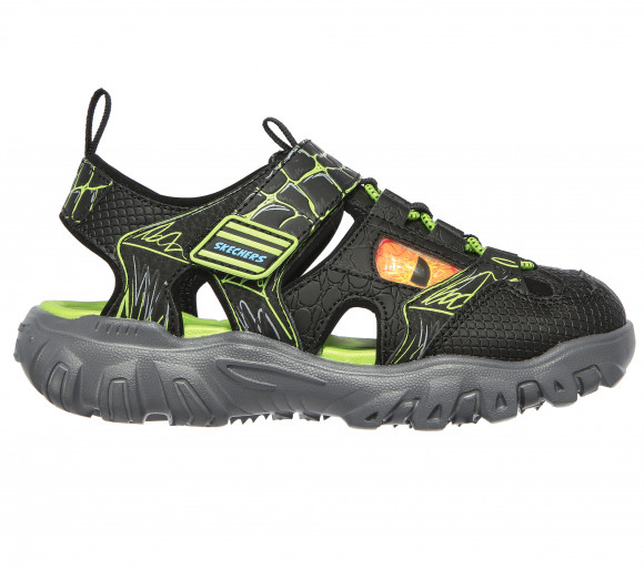 Skechers Boy's Damager III - Sand Tracker Sandals in Black/Lime