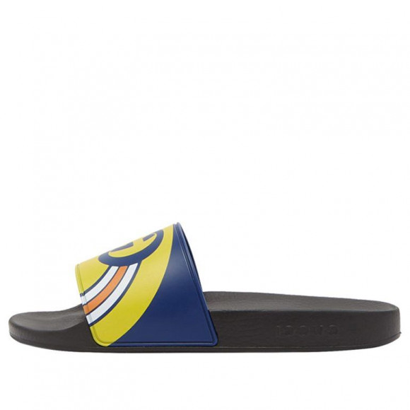 GUCCI Pursuit Logo Slides 'Gold Navy'