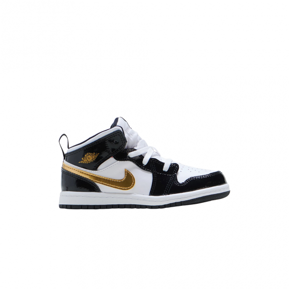 Air Jordan 1 Mid Patent TD 'Black Gold'