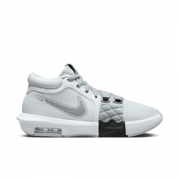 LeBron Witness 8 White/Black-Lt Smoke Grey