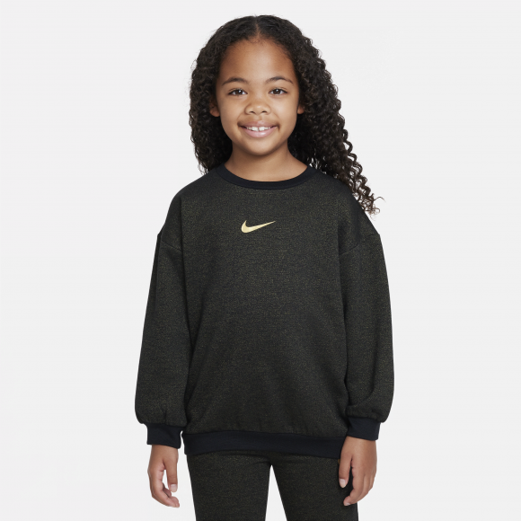Nike Speckled Fleece Crew Younger Kids' Crew - Black