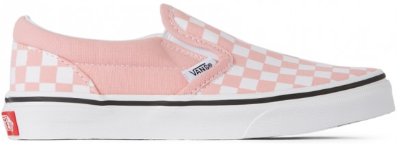 Vans Kids Pink Checkerboard Classic Slip-On Little Kids Sneakers