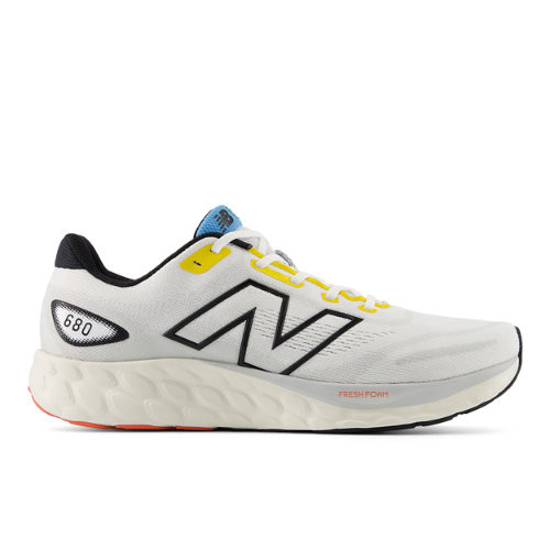 New Balance Men's Fresh Foam 680v8 - White/Black/Orange/Red
