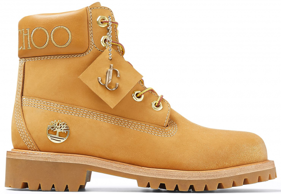 Timberland 6" Jimmy Choo Premium Wheat Gold Glitter (W)
