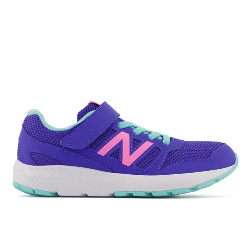 New Balance Niño 570v2 Bungee in Azul/Rosa, Synthetic, Talla 32.5